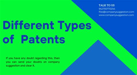 Know All About Different Types Of Patents Company Suggestion
