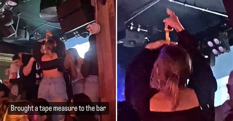Woman Brings Tape Measure To Bar In Viral Video