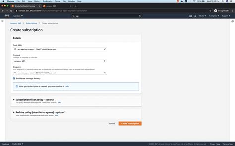 How To Create A Subscription Between An Sqs Queue And Sns Topic On Aws