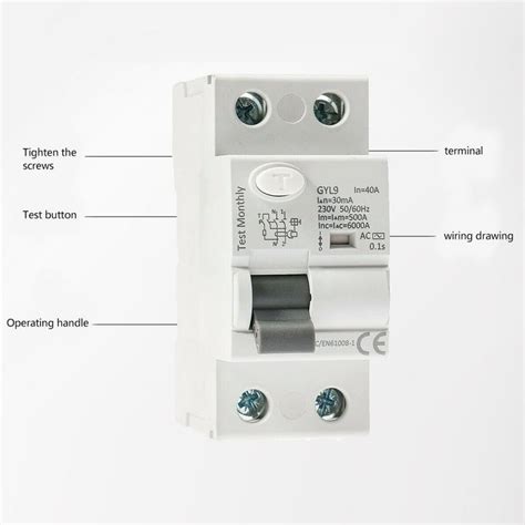 Ac Type Rccb Electromagnetic Residual Current Circuit 44 Off