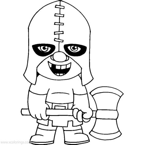 Clash Royale Coloring Pages Executioner XColorings