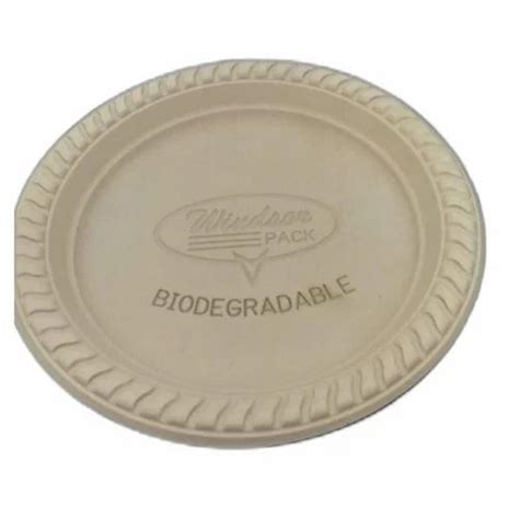 6 5inch Cornstarch Round Plate At Rs 3 30 Piece Cornstarch Plate In