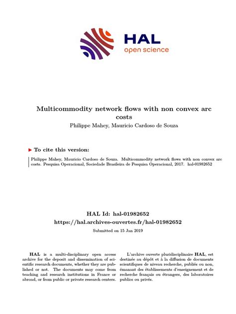 Multi Commodity Network Flows Pdf Mathematical Optimization