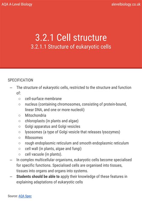 SOLUTION Cell Structure Notes Studypool