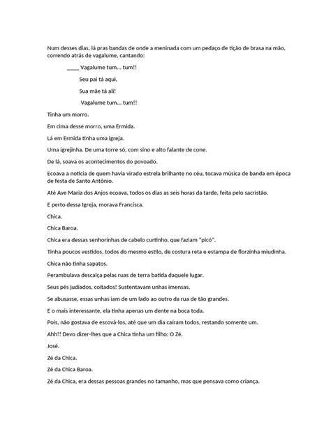 História Da Chica Baroa Pdf