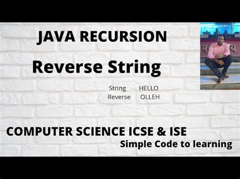 Java Program To Reverse A String Using Recursion - YouTube