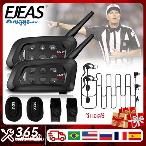 ejeas v4c บวกฟุตบอลผู้ตัดสินฟุตบอลอินเตอร์คอมชุดหูฟังอินเตอร์คอม4ผู้ใช้