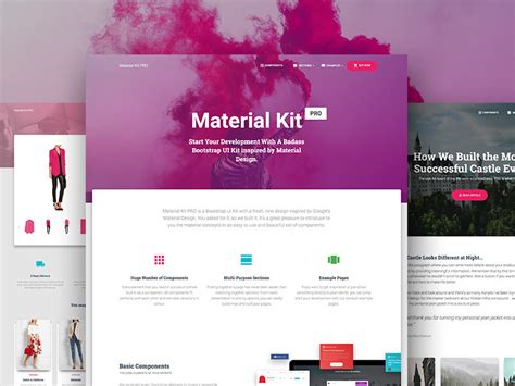 Descargar Gratis Themes Template BootStrap Material Kit