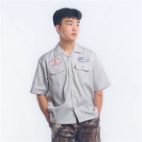 Kemeja Frdm Streetwear Workshirt Freedom Work Shirt Shopee Malaysia