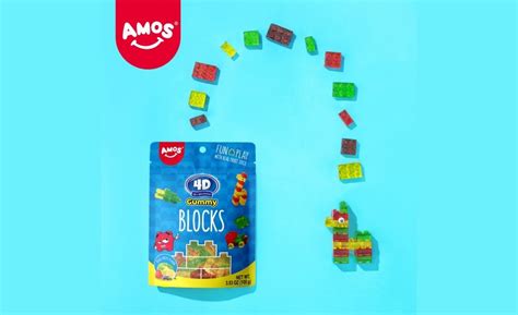 Amos Sweets Relaunches 4d Gummy Blocks In New Design Snack Food