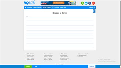 Useful Links Unicode To Bamini