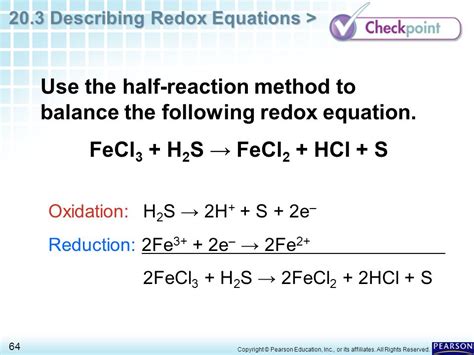 READ THE SCIENCE 20 3 Describing Redox Equations