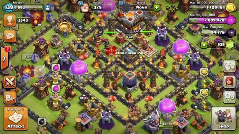 Clash Of Clans 3 Star Bowler Walk And Valkyrie Attack For Th10th11