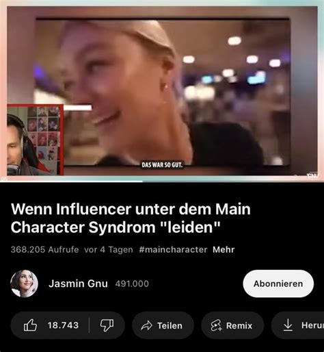The Click Appeared In German Youtuber Jasmin Gnus Video On Main