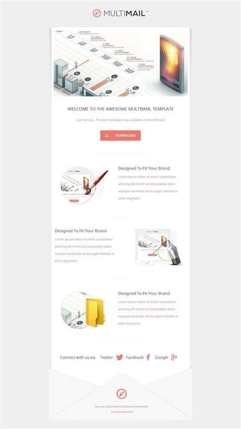 Responsive And Editable Mailchimp Newsletter Template Email Template