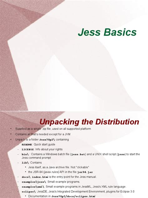 jess basics pdf data type command line interface