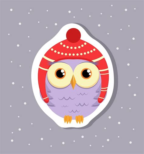 Premium Vector Cute Cartoon Owl Sticker