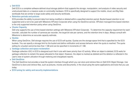 Object Storage Considerations Configuration Best Practices—dell Storage With Milestone