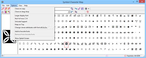 Character Map Symbols Codes Pasting In Special Glyphs Does Not Work