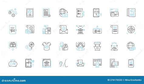 E Commerce Platform Linear Icons Set Online Shopping Marketplace Retail Webstore E