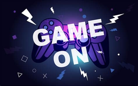 Premium Vector Game On Banner