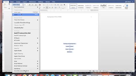 How To Set Up Apa Format In Word Document