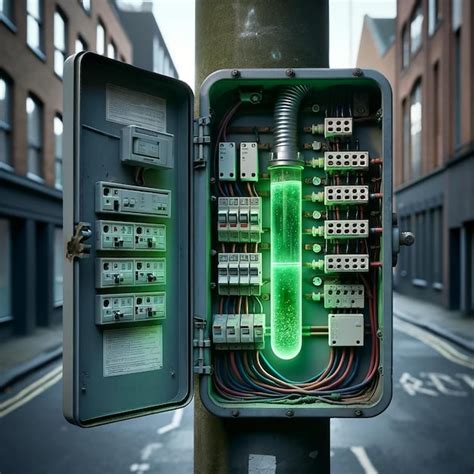 Premium Photo An Open Switchboard With Various Switches Next To Which
