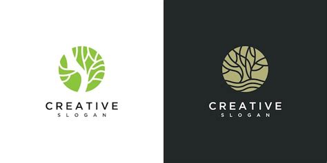 Premium Vector Natural Vector Tree Logo Design Template