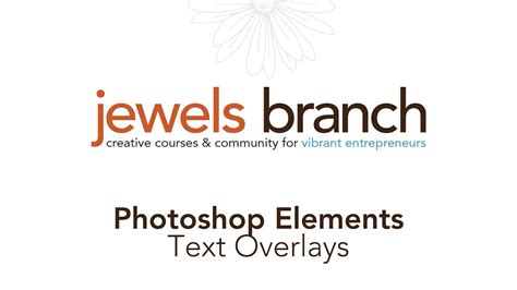 Photoshop Elements Tutorial Text Overlay YouTube