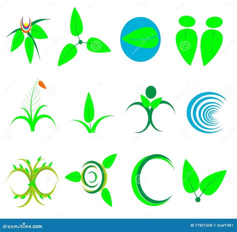 Nature Symbol Icon Ecology Wellness Green Leaves Leaf Plant Logo