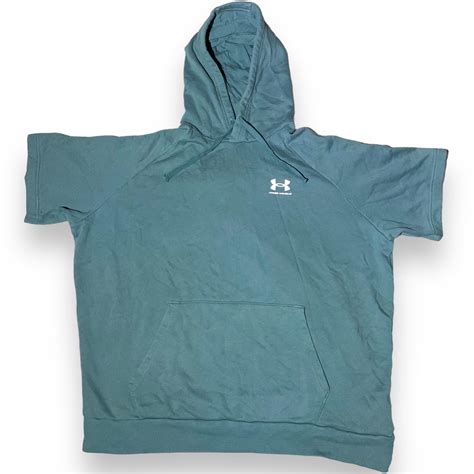 Under Armour Teal Green Mens Dfo Rival Fleece Short Depop