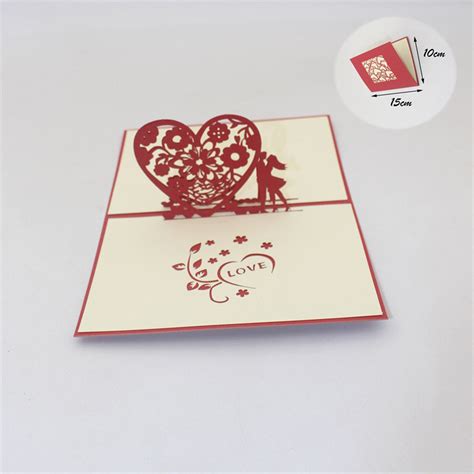 3d Popped Greeting Card Love Romantic Wedding Vale Vicedeal
