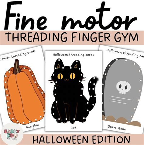 Finger Gym Threading Activity Halloween Edition Fine Motor