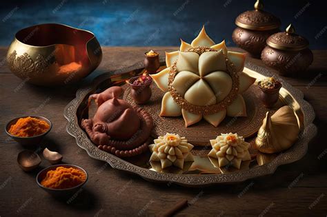 premium ai image ganesh chaturthi modak mawa modak thali with indian