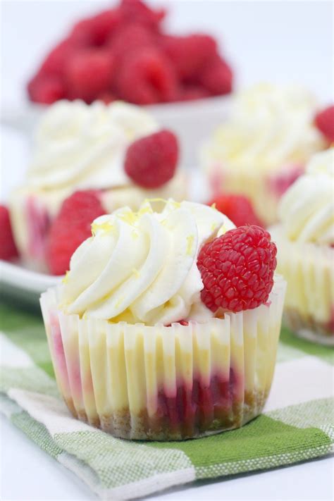 Mini Lemon Raspberry Cupcakes