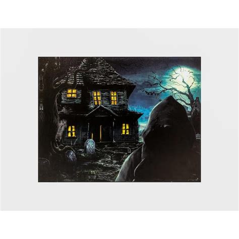 Home Accents Holiday 15 In X 20 In Halloween Appearing Face Led