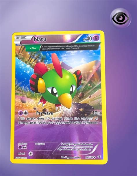 Natu Reverse Holo 28 108 Roaring Skies TCG Coleccionistas