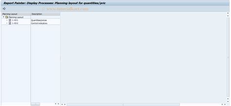 CP77 SAP Tcode Planning Layout Display Qtys Prices Transaction Code