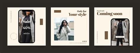 소셜 미디어 템플릿 배너 블로그 패션 판매 홍보 완전히 편집 가능한 인스타그램 및 페이스북 사각형 포스트 프레임 퍼즐 유기 판매 포스터 갈색 베이지 터 배경 프리미엄 벡터