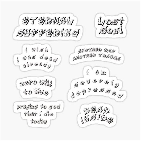 Extremely Sad Depressing Meme White Value Pack Sticker For Sale By