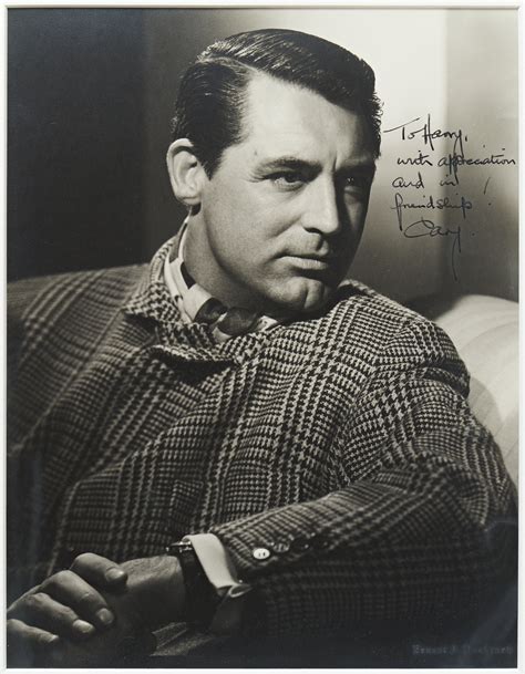 Lot Detail Large Cary Grant Signed Photo Measuring 11 X 14 By Photographer Ernest Bachrach