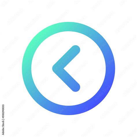 Arrow Left Button Pixel Perfect Gradient Linear Ui Icon Move Back Toolbar Control Previous