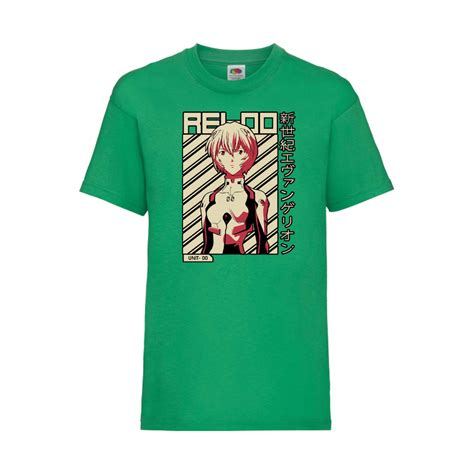 Детска Тениска Anime Manga Tralala Neon Genesis Evangelion Rei Ayanami 03 Зелен 9 11 г 140