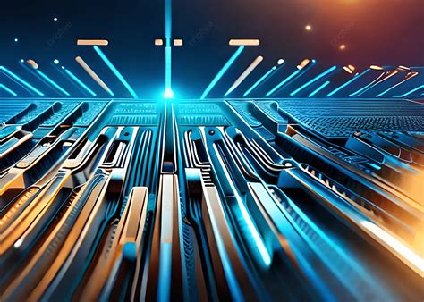 Blue Lights Technology Electronics Background Blue Background