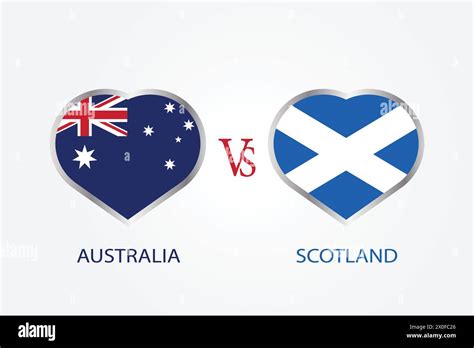 Australia Vs Scotland Cricket Match Concept With Creative Illustration