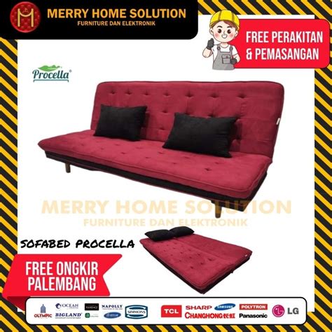 Jual Sofabed Procella Sofa Bed Procella Sofabed Procella Millo Merah Sofa Murah Minimalis