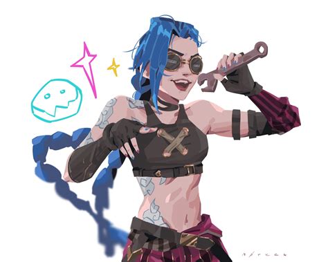 Arcane Art Character Jinx With Goggles Arcane Jinxed Fanart League