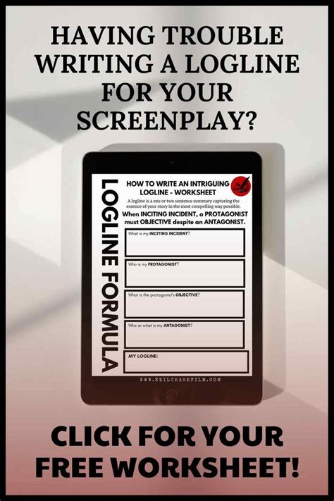 Nail Your Movie Logline Download Your Free Fillable Worksheet Plot