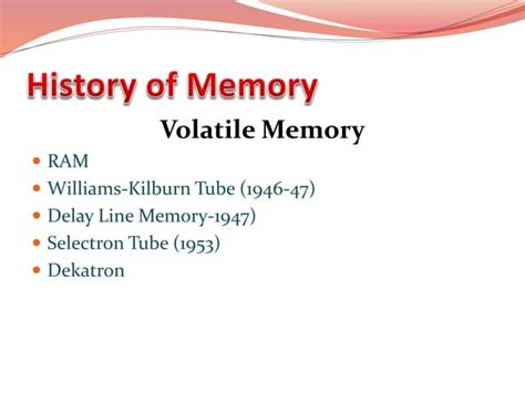 Computer Memory Presentation Pptx Computing Technology And Computing