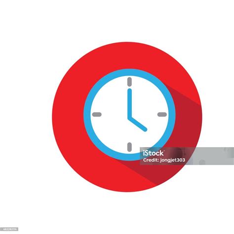 Icône De Lhorloge Illustration Vectorielle Design Plat Simplifié